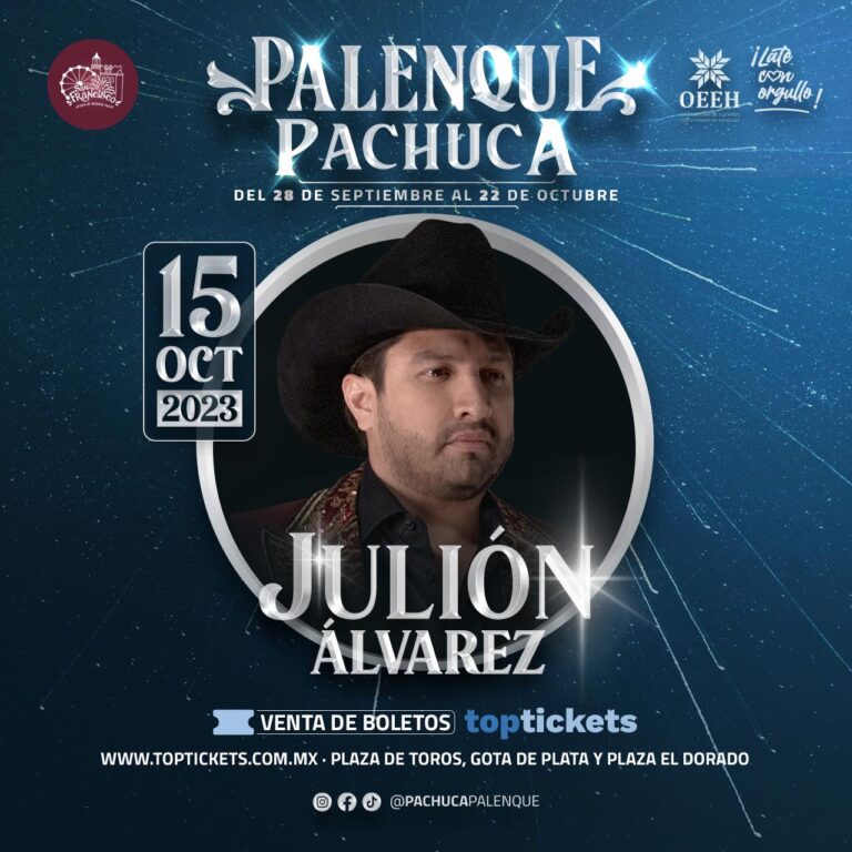 Boletos Julión Álvarez Palenque Pachuca 2023 - Feria de Pachuca 2025